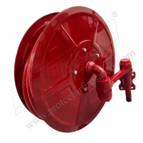 Fire hose reel swivelling type with pipe & nozzle | Protector FireSafety