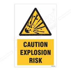 Caution Explosion Risk Warning Sign| Protector FireSafety