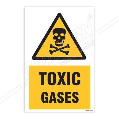 Toxic Gases Warning Sign| Protector FireSafety