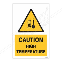 Caution High Temperature Warning Sign| Protector FireSafety