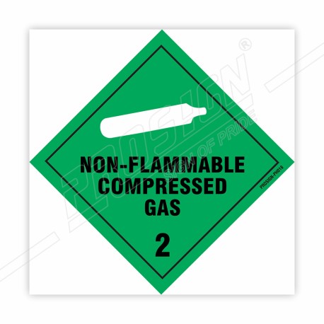 Non Flammable Compressed Gas 2 Hazardous Sign| Protector FireSafety