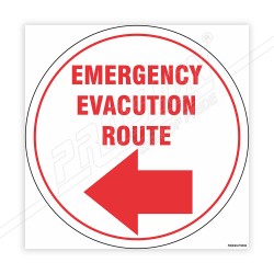 Emergency Evacuation Route Floor Marking Sign | Protector FireSafety