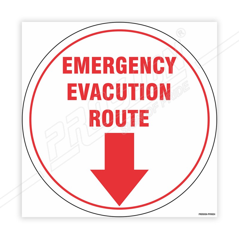 Emergency Evacuation Route Floor Marking Sign| Protector FireSafety