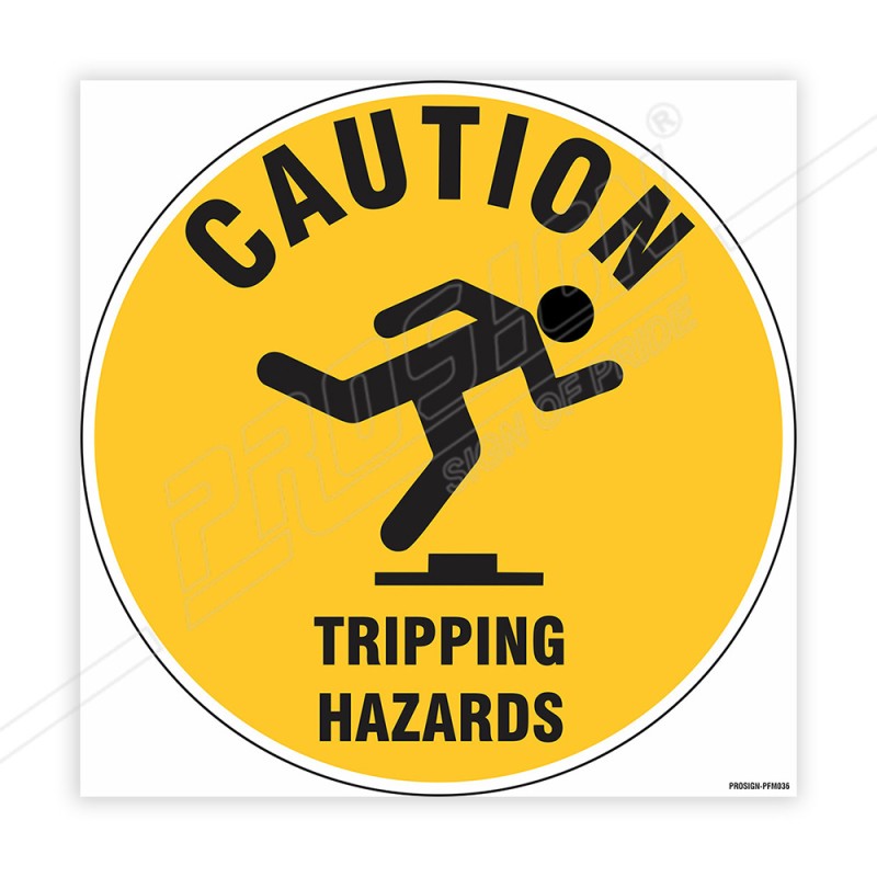 Caution Tripping Hazard Floor Marking Sign| Protector FireSafety