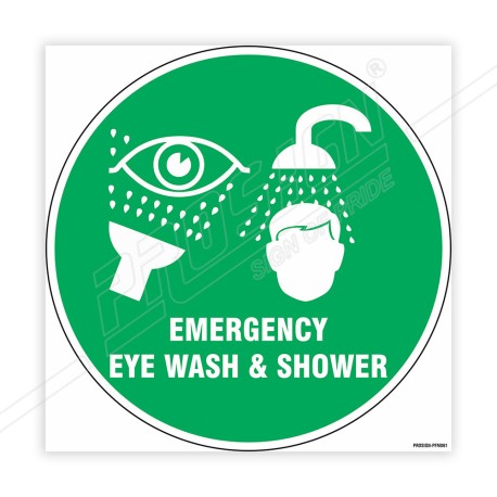 Emergency Eye Wash Shower Floor Marking Sign | Protector FireSafety