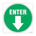 Enter Down Arrow Floor Marking Sign| Protector FireSafety