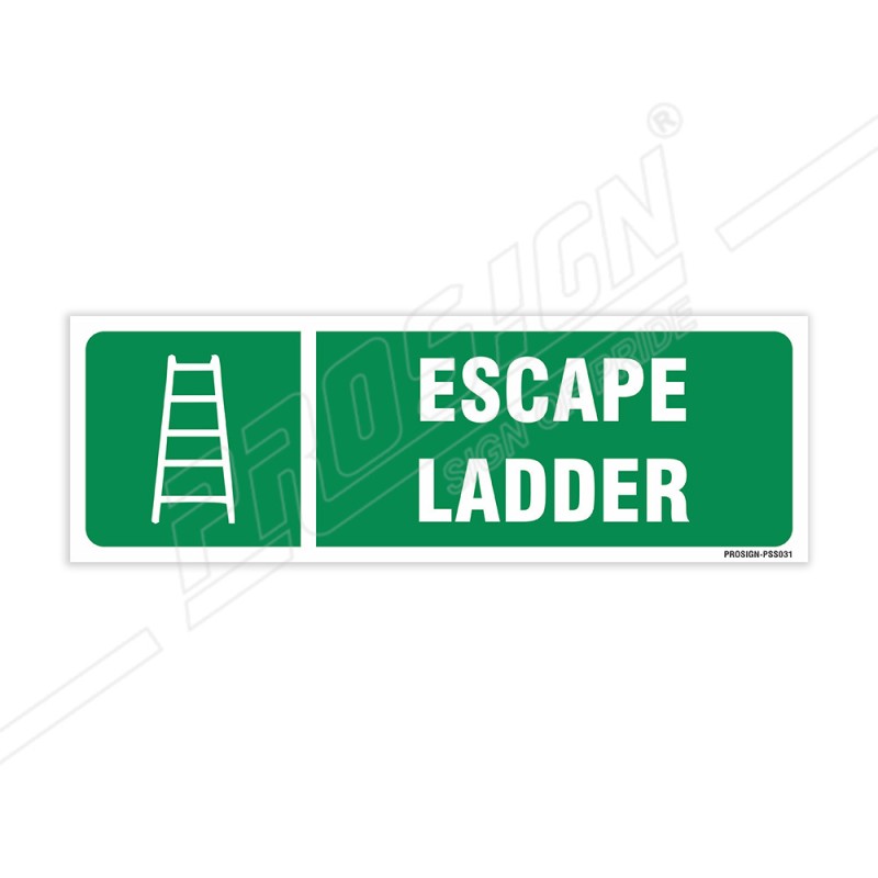 Escape Ladder Sign| Protector FireSafety