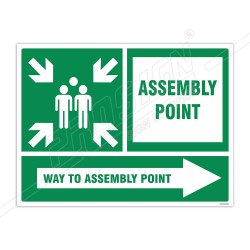 Way To Assembly Point Sign| Protector FireSafety
