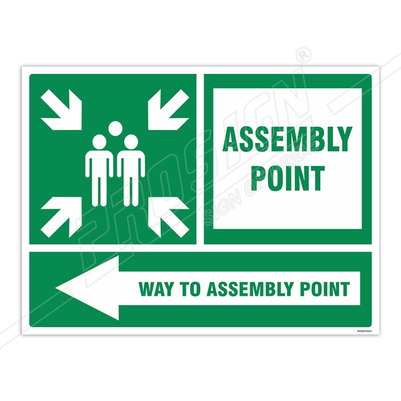 Way To Assembly Point Sign| Protector FireSafety