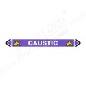 Caustic Pipe Marking Sticker Sign| Protector FireSafety