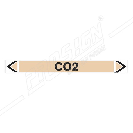 Co2 Gas Pipe Marking Sticker Sign| Protector FireSafety