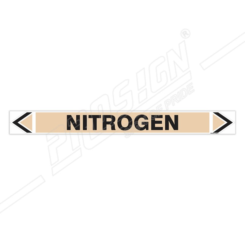 Nitrogen Gas Pipe Marking Sticker Sign| Protector FireSafety