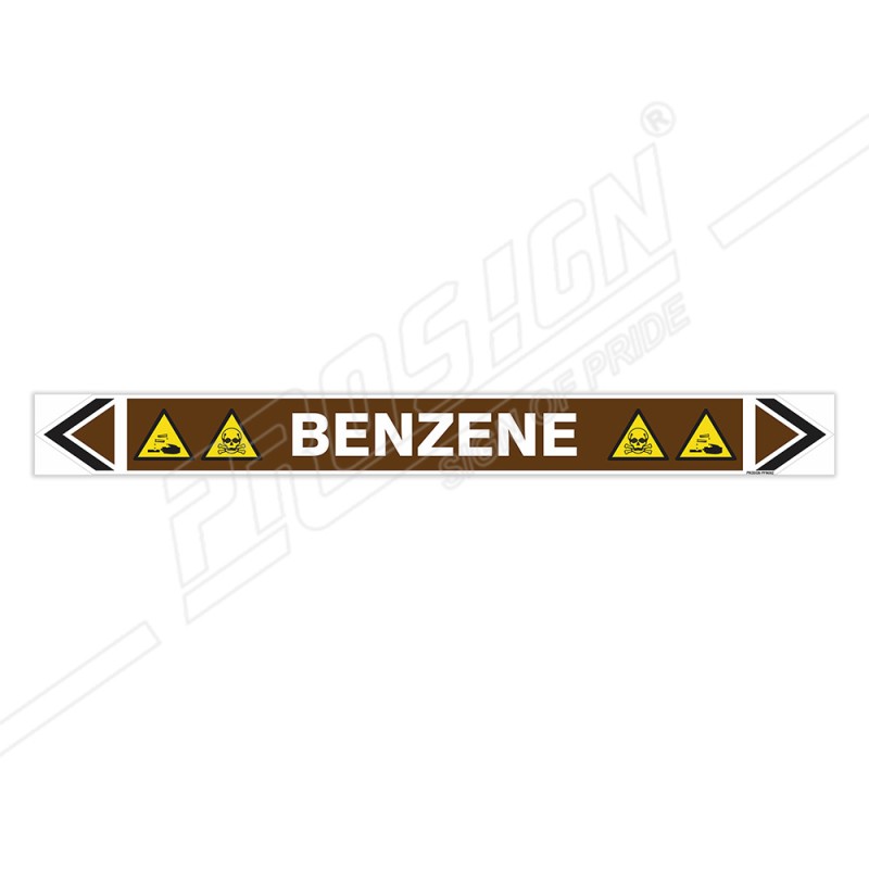 Benzene Oil Pipe Marking Sticker Sign| Protector FireSafety