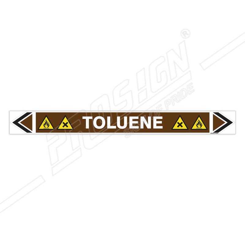 Toluene Oil Pipe Marking Sticker Sign| Protector FireSafety