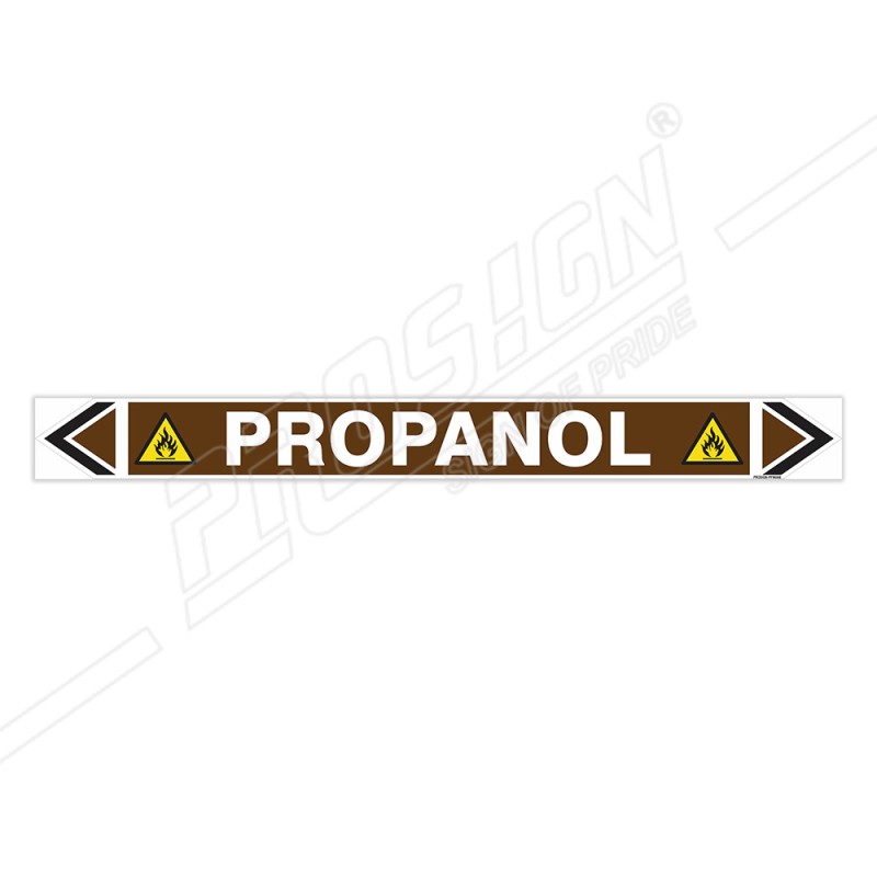 Propanol Oil Pipe Marking Sticker Sign| Protector FireSafety
