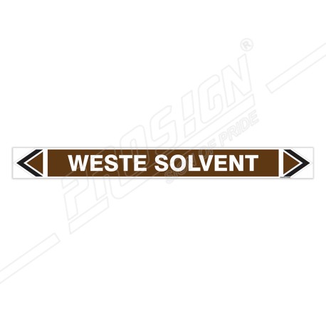 Waste Solvent Oil Pipe Marking Sticker Sign| Protector FireSafety