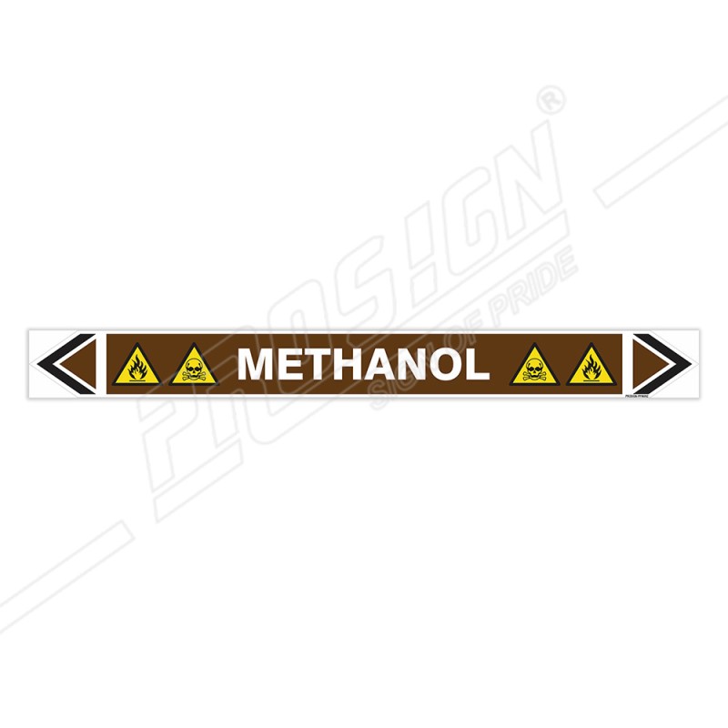 Methanol Oil Pipe Marking Sticker Sign| Protector FireSafety