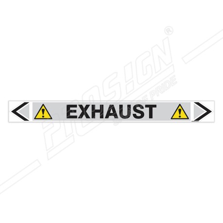 Exhaust Steam Pipe Marking Sticker Sign| Protector FireSafety