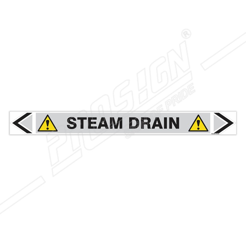 Steam Drain Pipe Marking Sticker Sign| Protector FireSafety