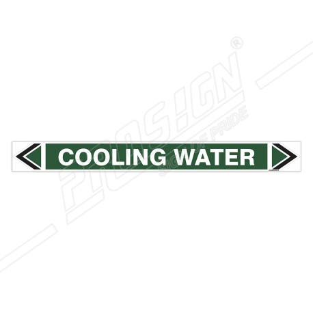 Cooling Water Pipe Marking Sticker Sign| Protector FireSafety