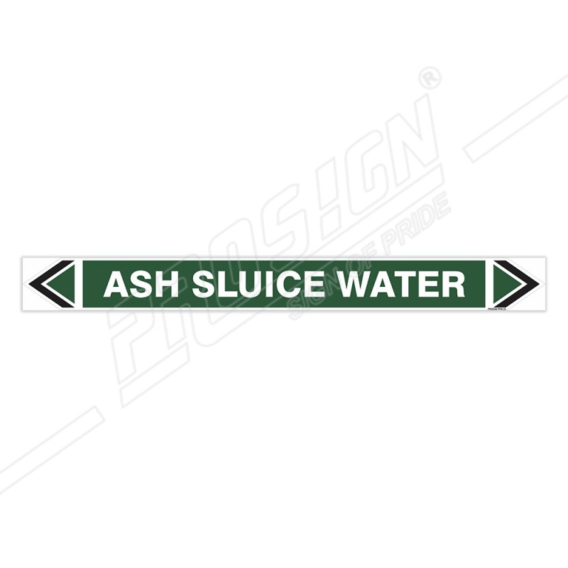 ASH Sluice Water Pipe Marking Sticker Sign| Protector FireSafety
