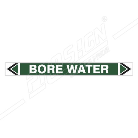 Bore Water Pipe Marking Sticker Sign| Protector FireSafety