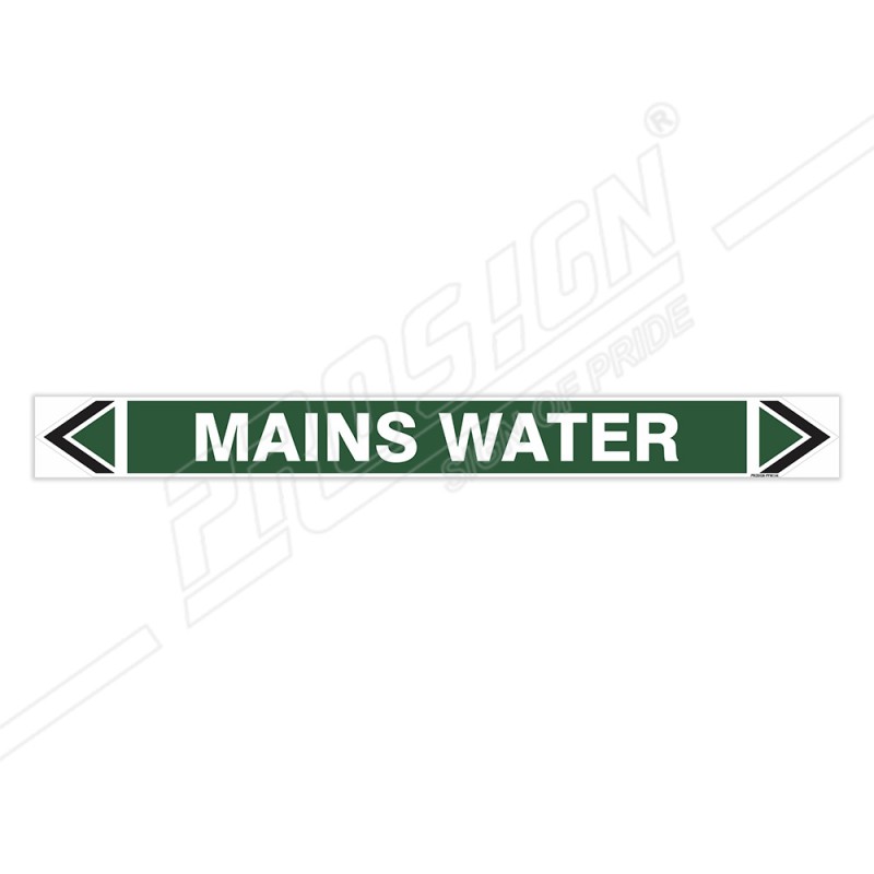 Mains Water Pipe Marking Sticker Sign| Protector FireSafety