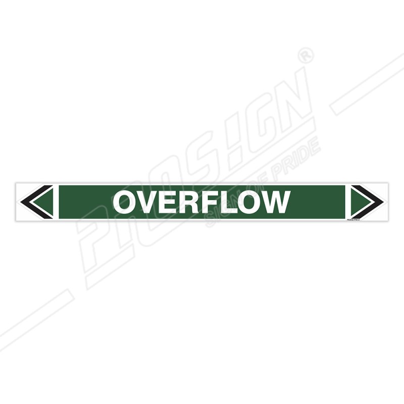 Overflow Water Pipe Marking Sticker Sign| Protector FireSafety