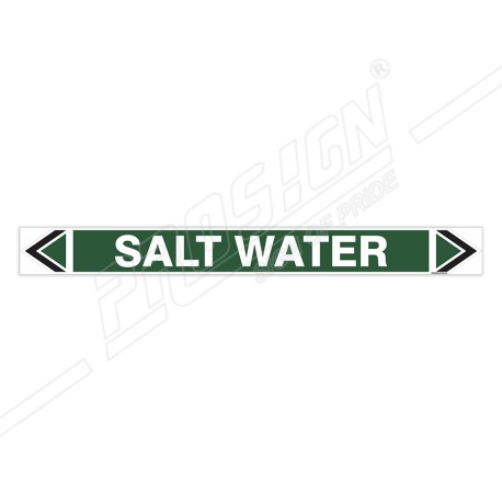 Salt Water Pipe Marking Sticker Sign| Protector FireSafety
