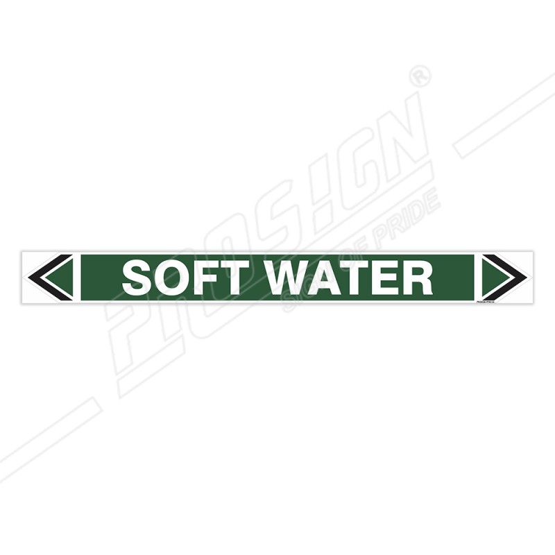 Soft Water Pipe Marking Sticker Sign| Protector FireSafety