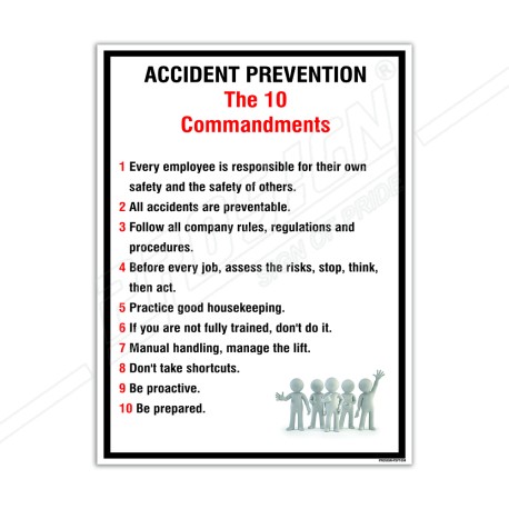 Accident Prevention The 10 Commandments Safety Posters| Protector ...